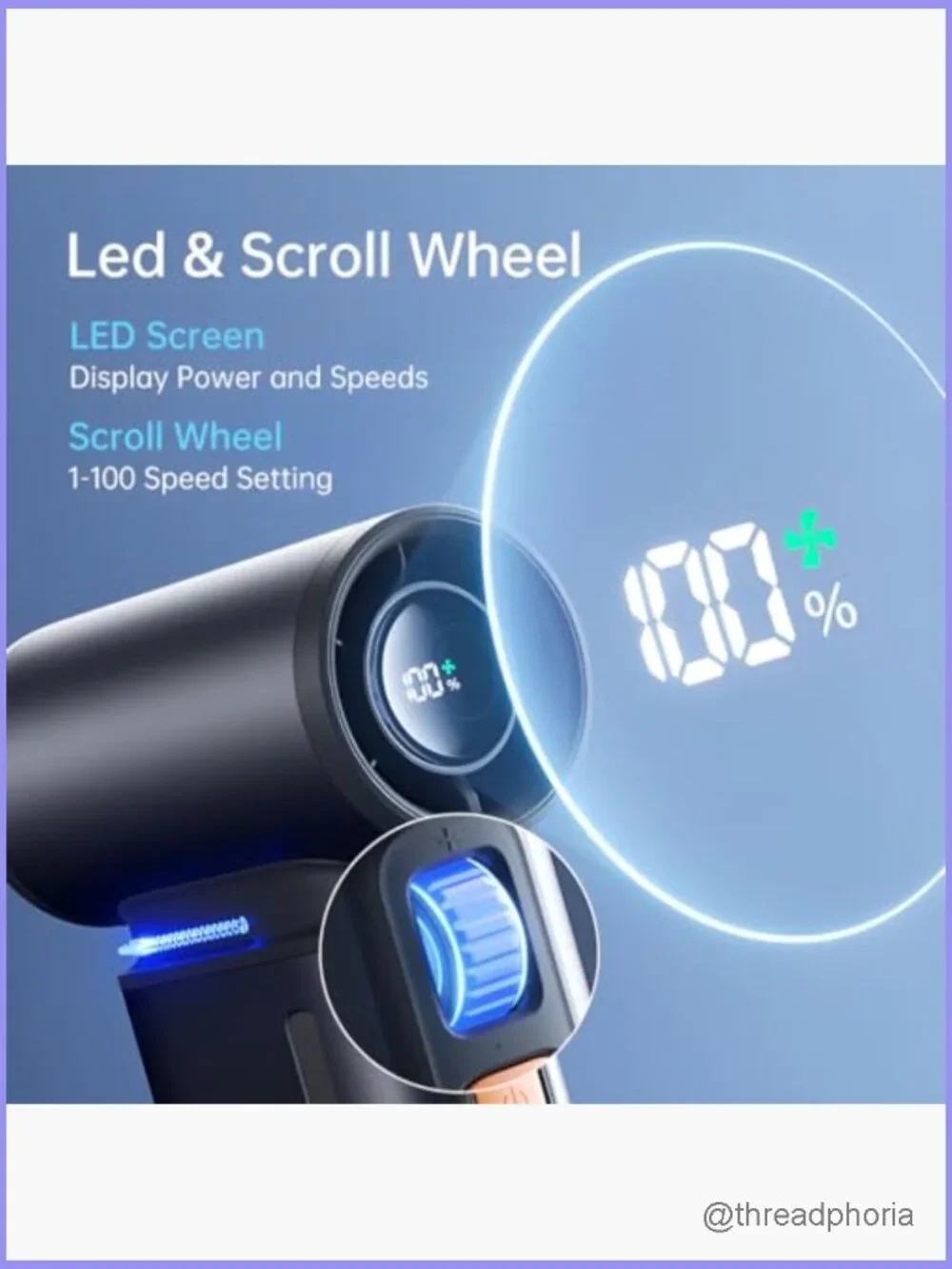 Other | Handheld Turbo Fan With 10 Speeds 9000mah Battery Led Display ...